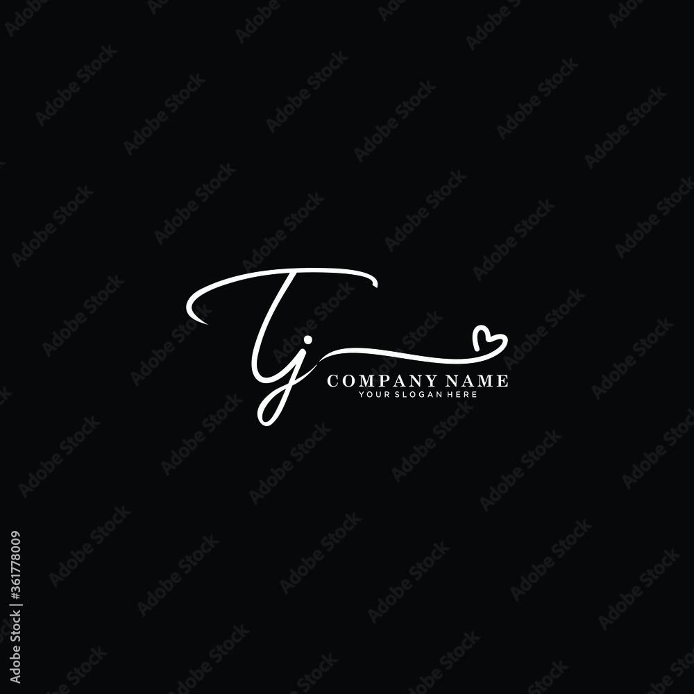 TJ initials signature logo. Handwriting logo vector templates. Hand ...