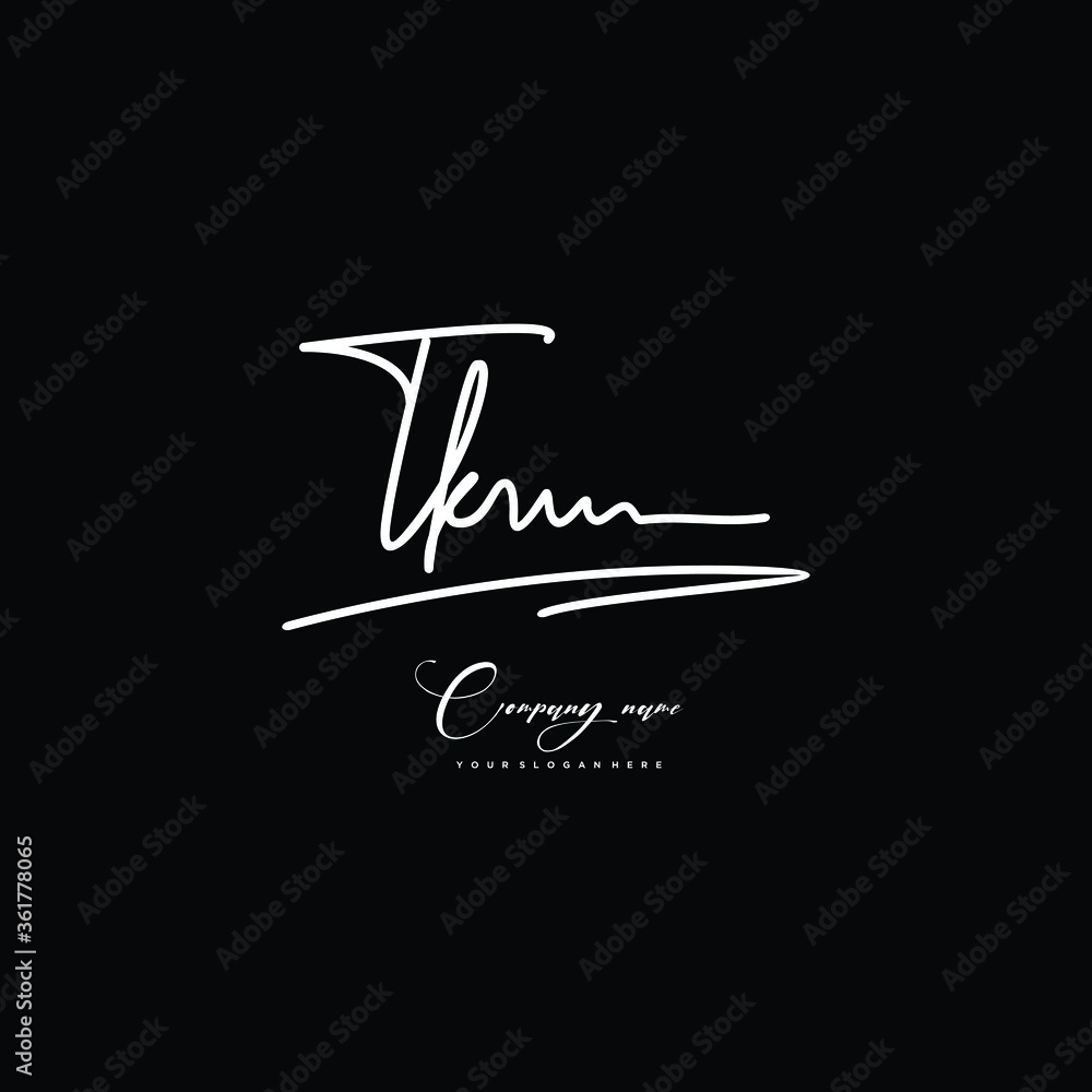 TK initials signature logo. Handwriting logo vector templates. Hand ...