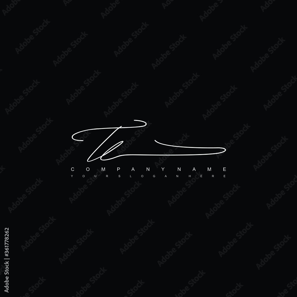 TL initials signature logo. Handwriting logo vector templates. Hand ...
