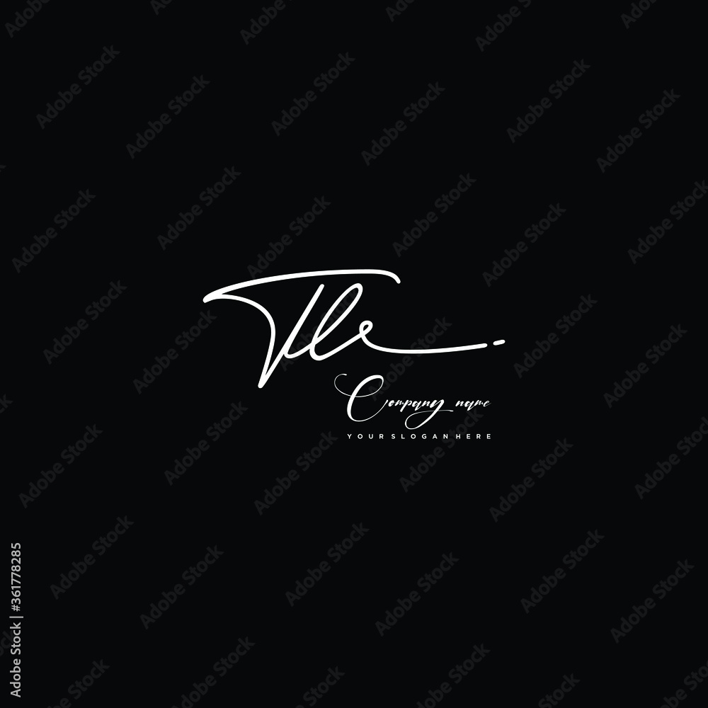 TL initials signature logo. Handwriting logo vector templates. Hand ...