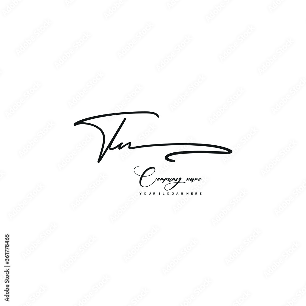 TN initials signature logo. Handwriting logo vector templates. Hand ...