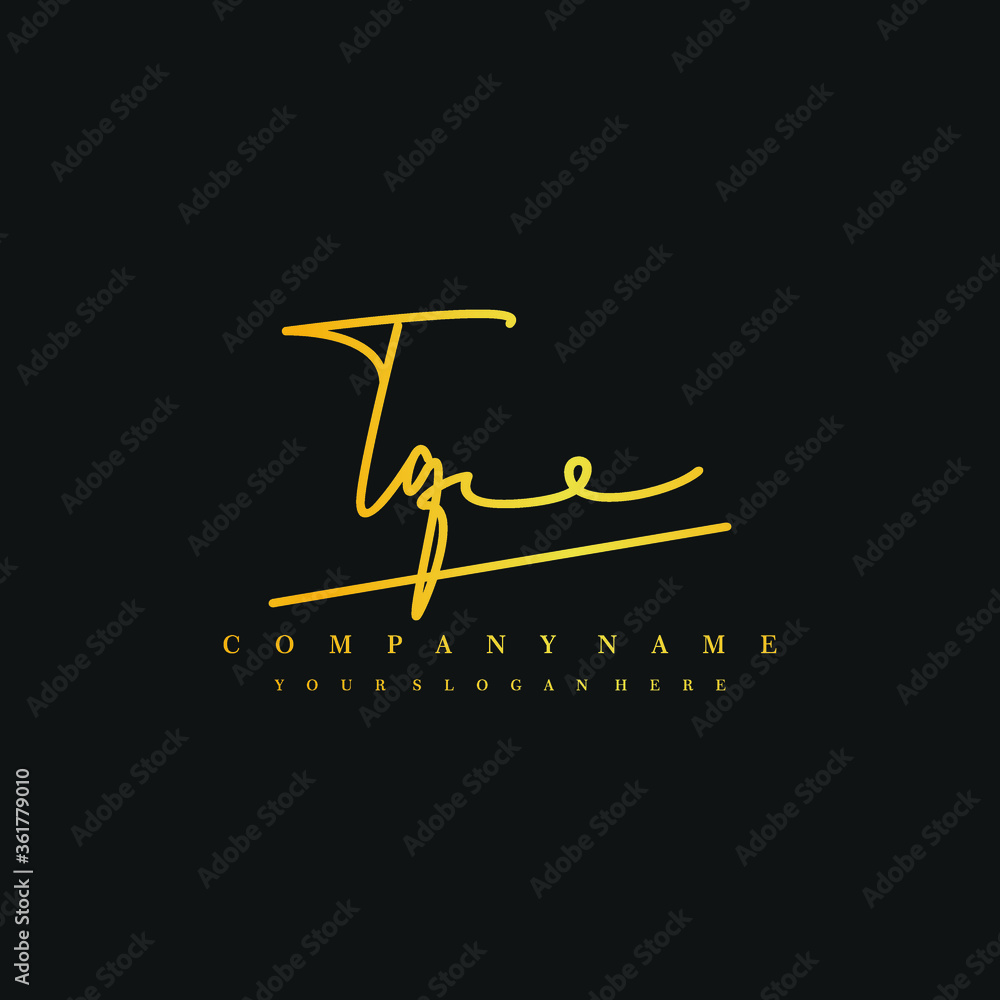 TQ initials signature logo. Handwriting logo vector templates. Hand ...