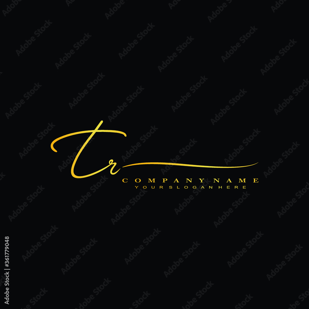 TR initials signature logo. Handwriting logo vector templates. Hand ...