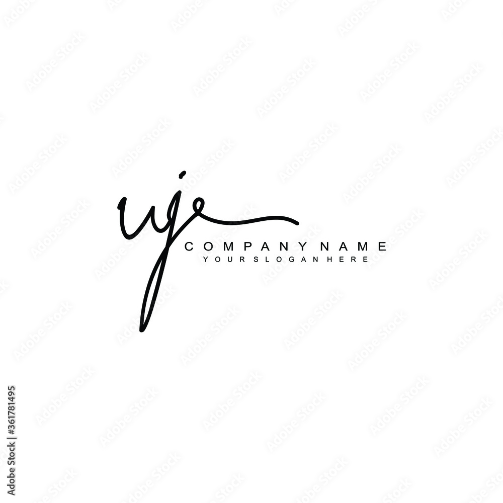 UJ initials signature logo. Handwriting logo vector templates. Hand ...
