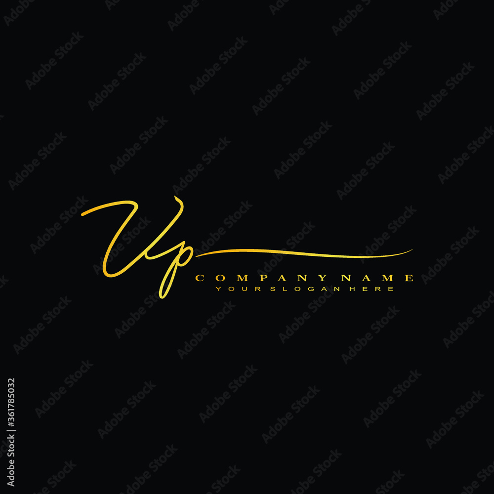 VP initials signature logo. Handwriting logo vector templates. Hand ...