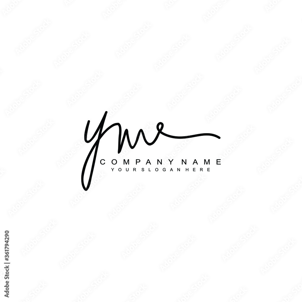 YM initials signature logo. Handwriting logo vector templates. Hand ...