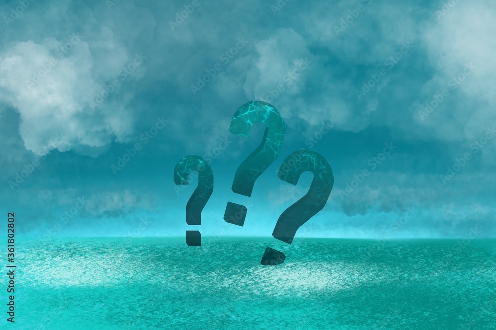 Question mark sea Stock Illustration | Adobe Stock