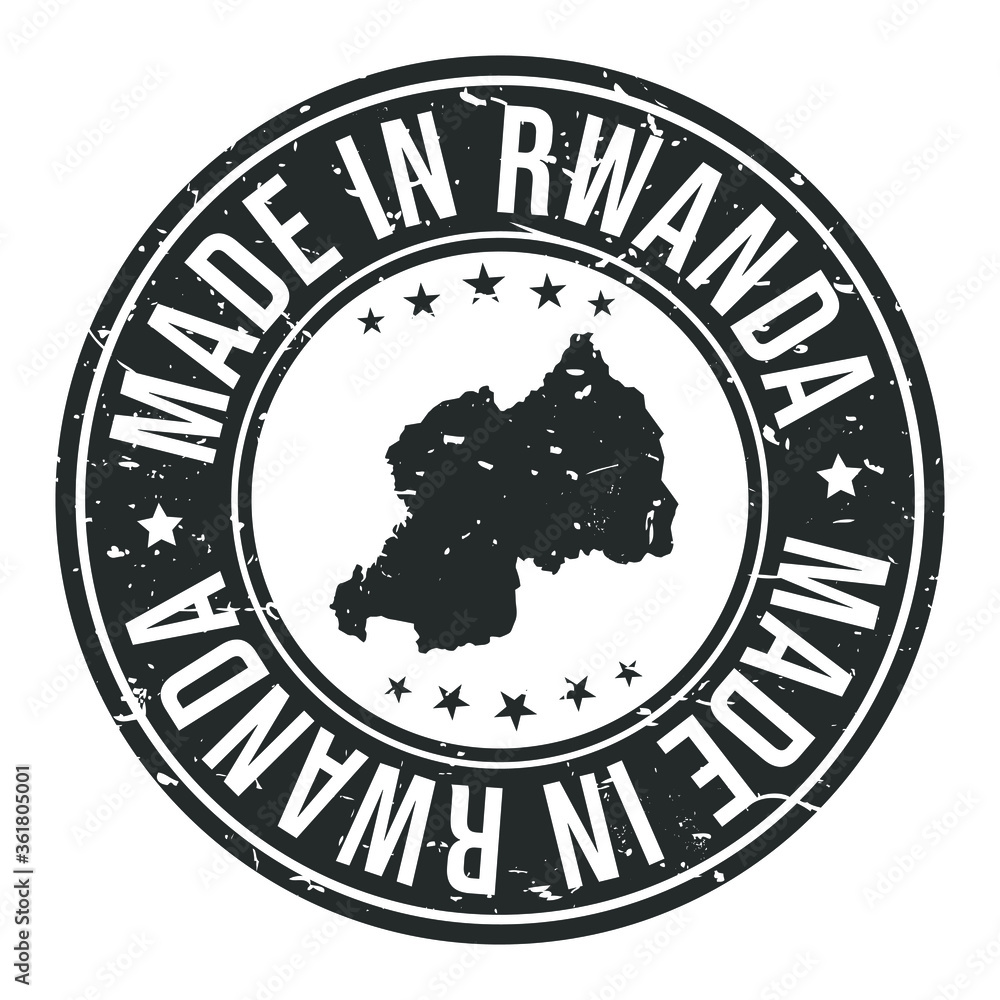 Rwanda Symbol. Silhouette Icon Map. Design Grunge Vector. Product ...