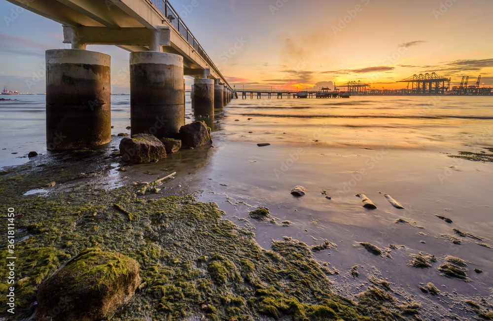 Singapore 2018 Sunset at Labrador Jetty, Labrador Nature Reserve Serene ...