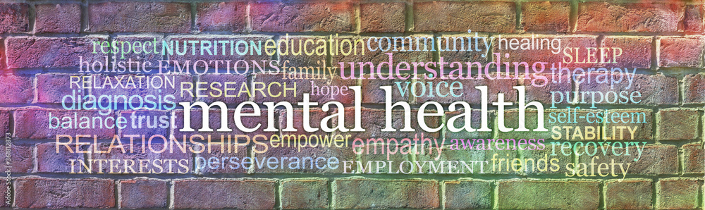 Mental Health Awareness Campaign Brick wall Graffiti Banner - wide ...