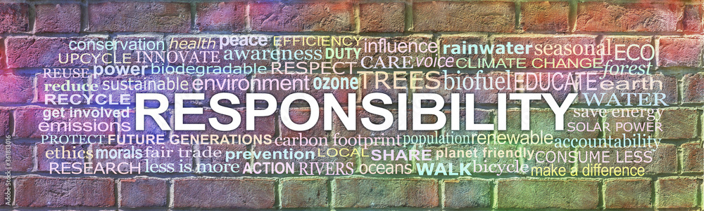 Our life time responsibilities Awareness Campaign Brick wall Graffiti ...