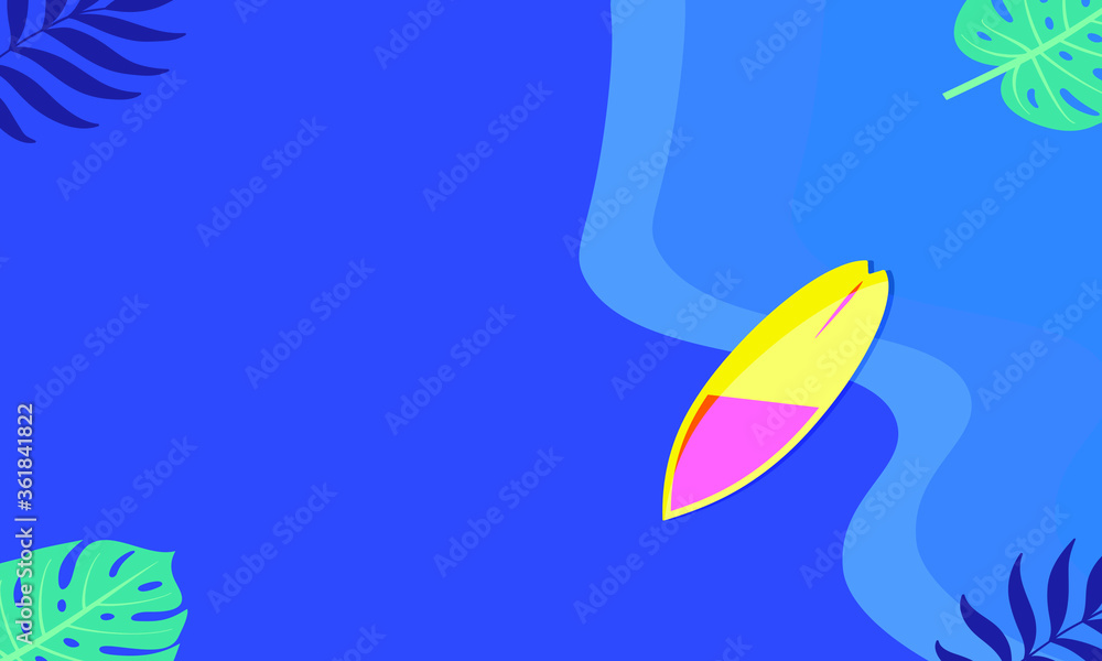 Summer tropical background with leaf and flowers,Trendy Abstract and ...