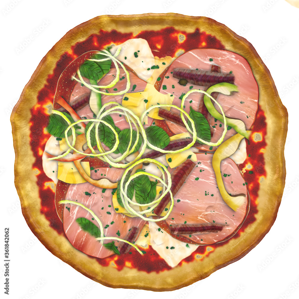 Pizza pepperoni is perfect for you to design your restaurant menus 3d ...