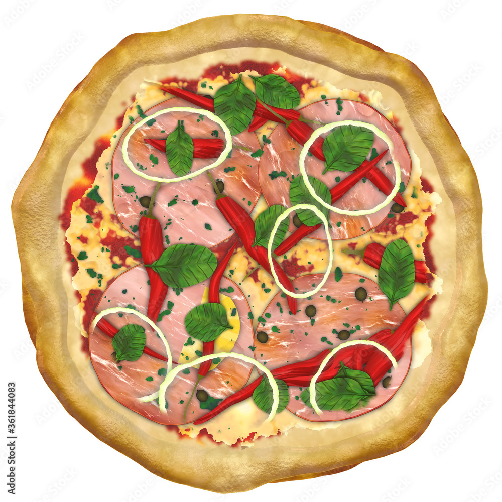Pizza pepperoni is perfect for you to design your restaurant menus 3d ...