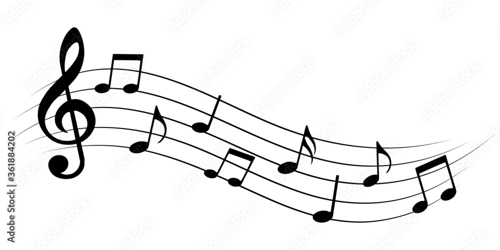 Music notes isolated vector illustration. Stock Vector | Adobe Stock
