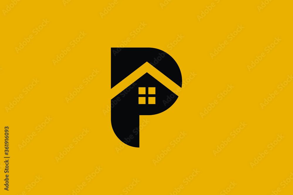 Logo design of P PP in vector for construction, home, real estate ...