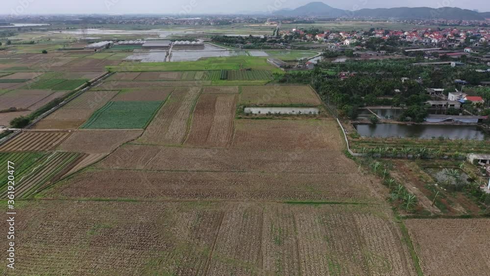 Hai Duong, Vietnam Jan 2020 4k aerial video of Hai Duong skyline during ...