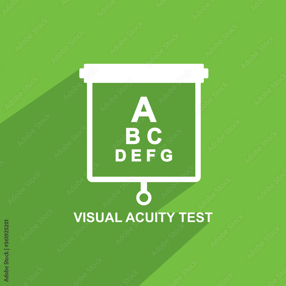 visual acuity test icon, health icon vector Stock Vector | Adobe Stock