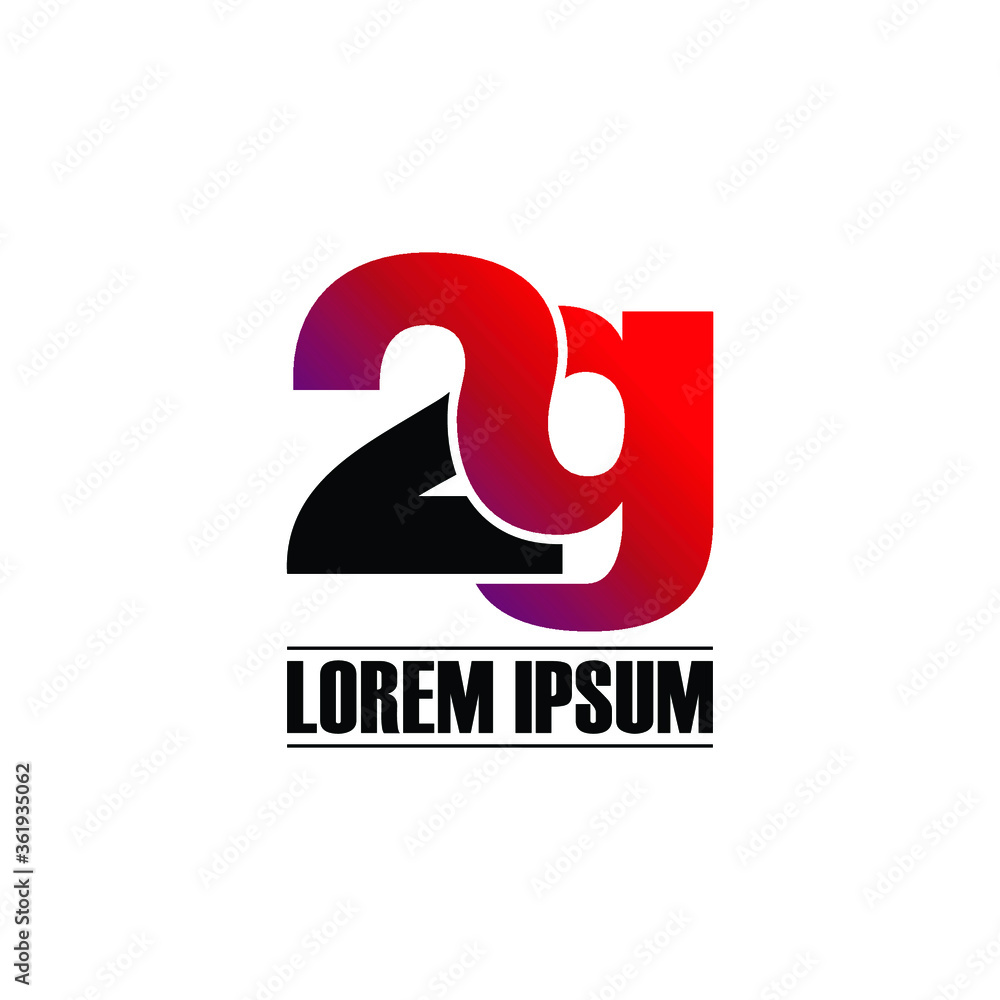 Letter 2g logo icon design vector. monogram logo vector illustration ...