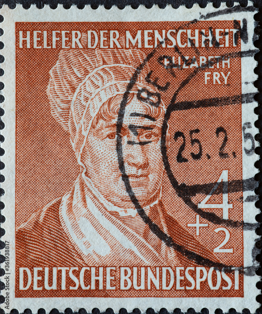 GERMANY - CIRCA 1952: a postage stamp printed in Germany showing an ...