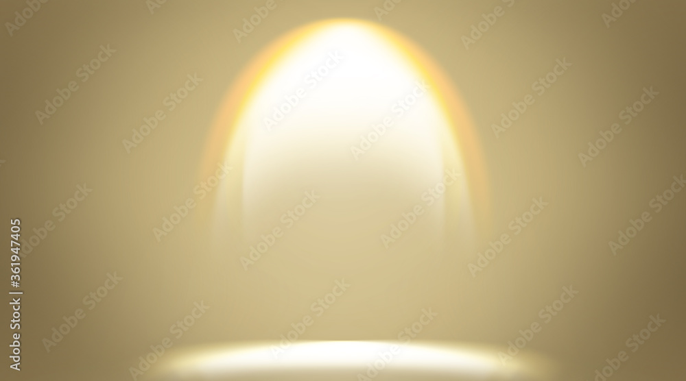 Spotlight on Luxurious Wall, Studio Background. Stock Illustration ...