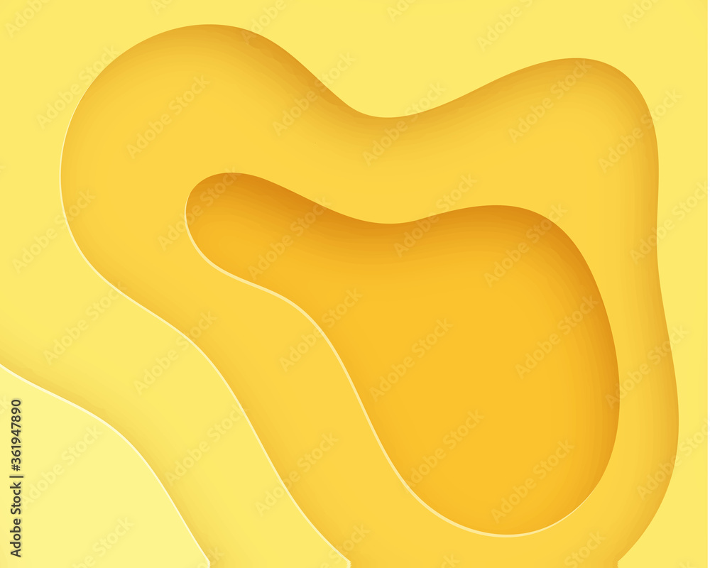 Papercut multi layers 3D color texture vector background. Abstract ...