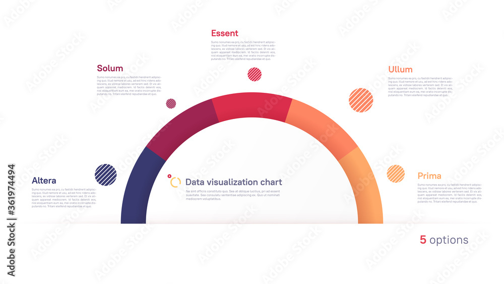 Vector circle chart design, modern template for creating infographics ...