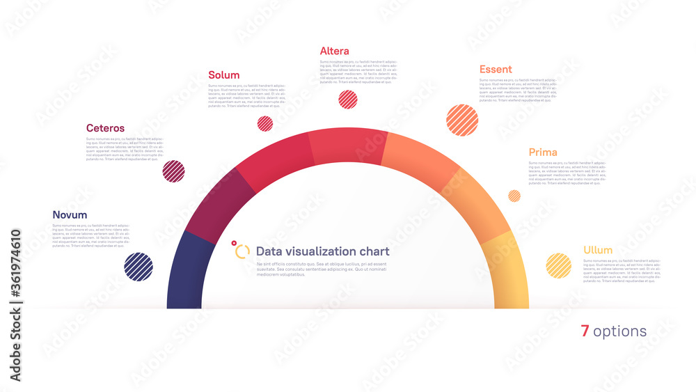 Vector circle chart design, modern template for creating infographics ...
