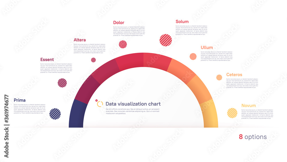 Vector circle chart design, modern template for creating infographics ...