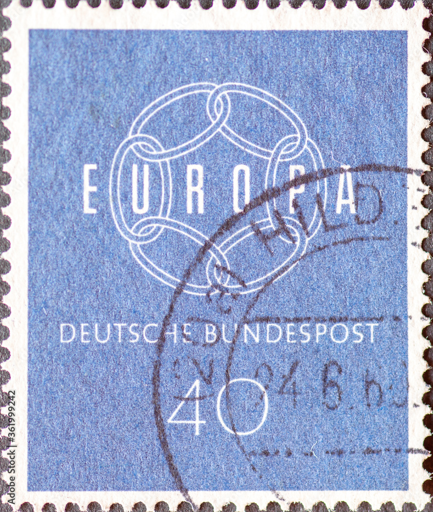 GERMANY - CIRCA 1959: a postage stamp printed in Germany showing a ...