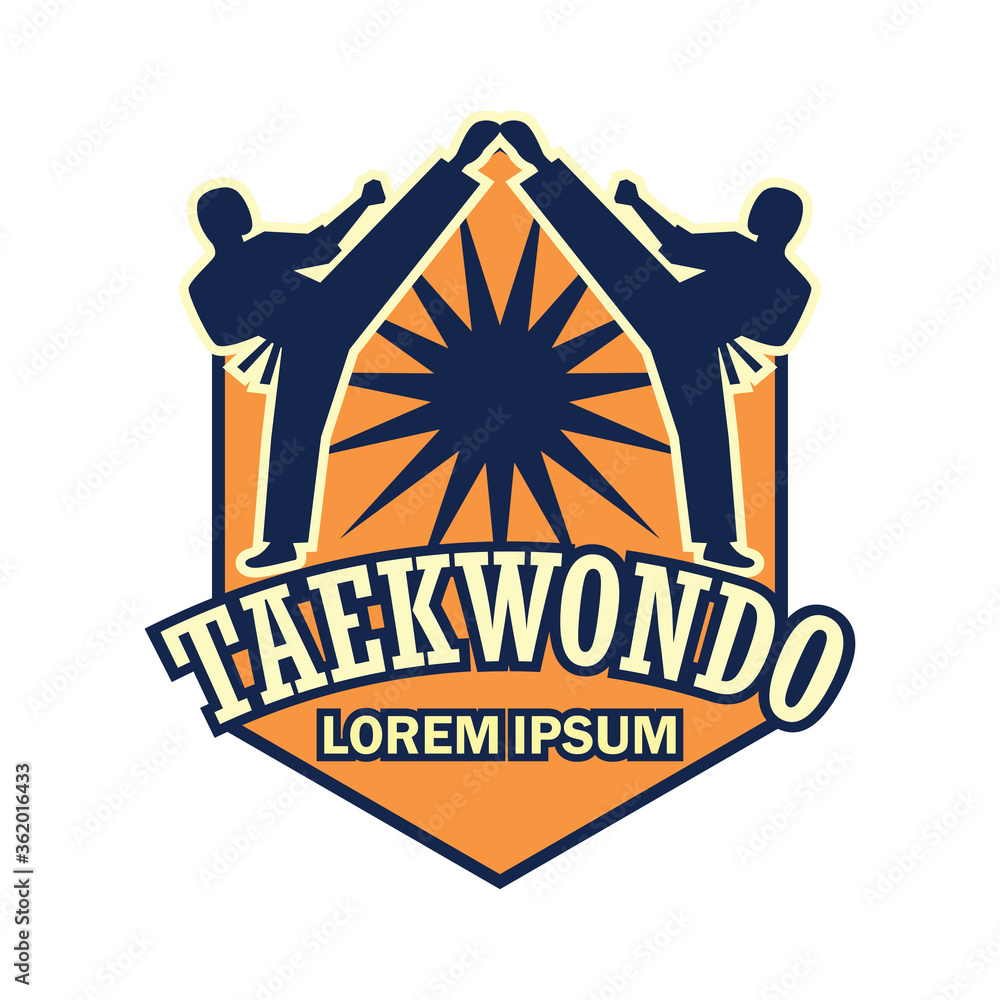 taekwondo martial logo with text space for your slogan tag line, vector ...