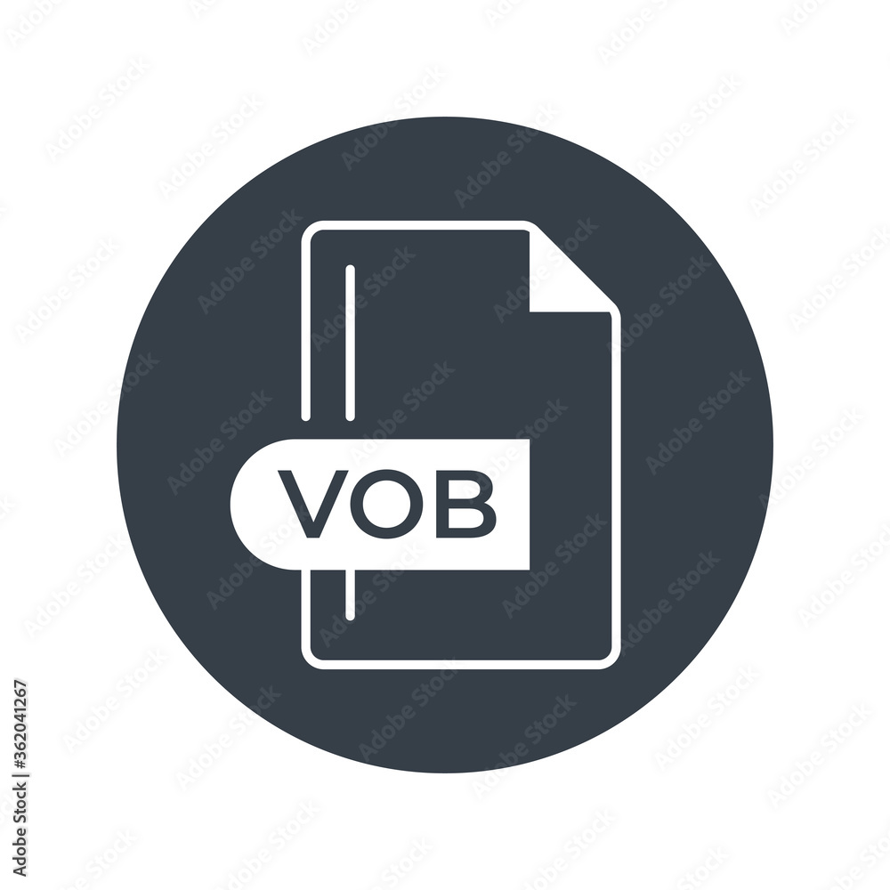 VOB File Format Icon. VOB extension filled icon. Stock Vector | Adobe Stock VOB File Format Icon. VOB extension filled icon. Stock Vector | Adobe Stock