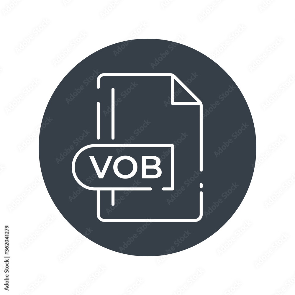 VOB File Format Icon. VOB extension filled icon. Stock Vector | Adobe Stock VOB File Format Icon. VOB extension filled icon. Stock Vector | Adobe Stock