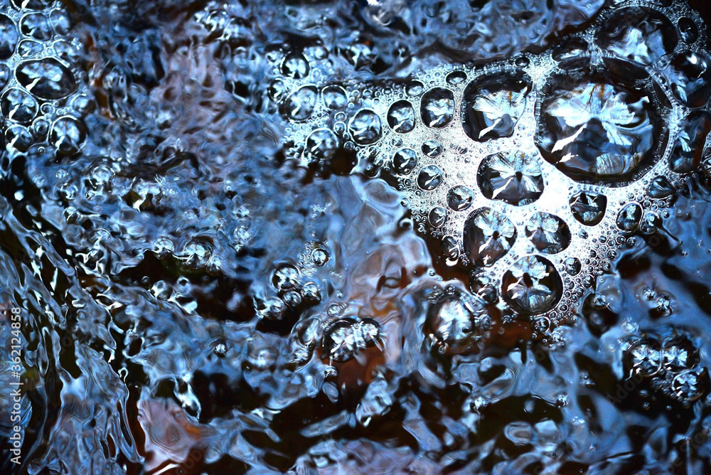 Whitewater texture. Water with bubles on the top, background image ...