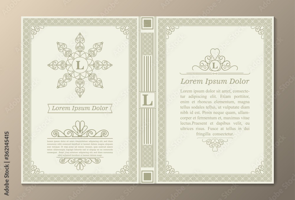 Vintage book layouts and design - covers and pages, classical rich ...