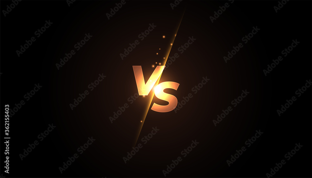 versus vs screen banner design for battle or comparision Stock Vector ...