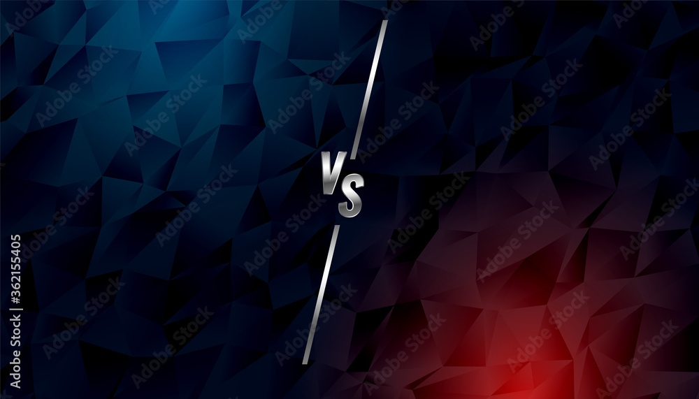 low poly style vs versus banner design Stock Vector | Adobe Stock