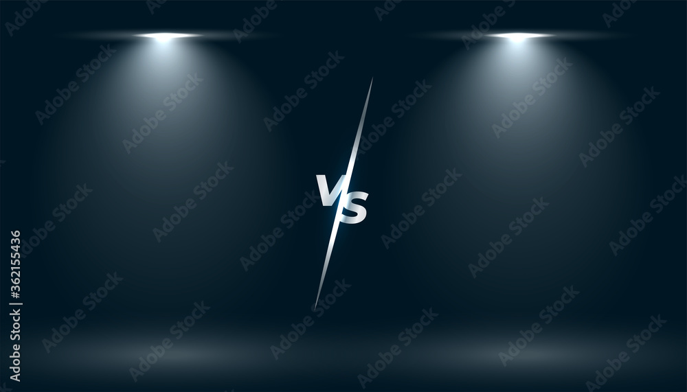 Vetor de versus vs screen with two focus light effect do Stock | Adobe ...