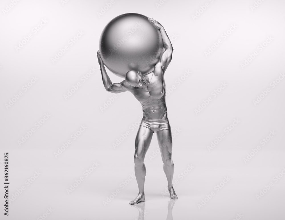 TITLE: 3D Render : an illustration of a male character model with ...