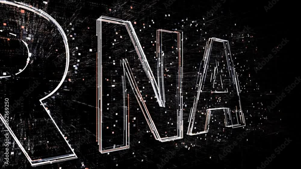 4k RNA word tag cloud;computer code particle.The Matrix binary text design animation;changing ...