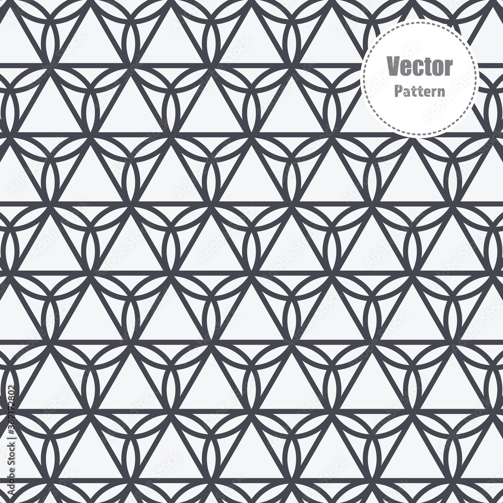Geometric vector pattern, circle and triangle transform to abstract ...