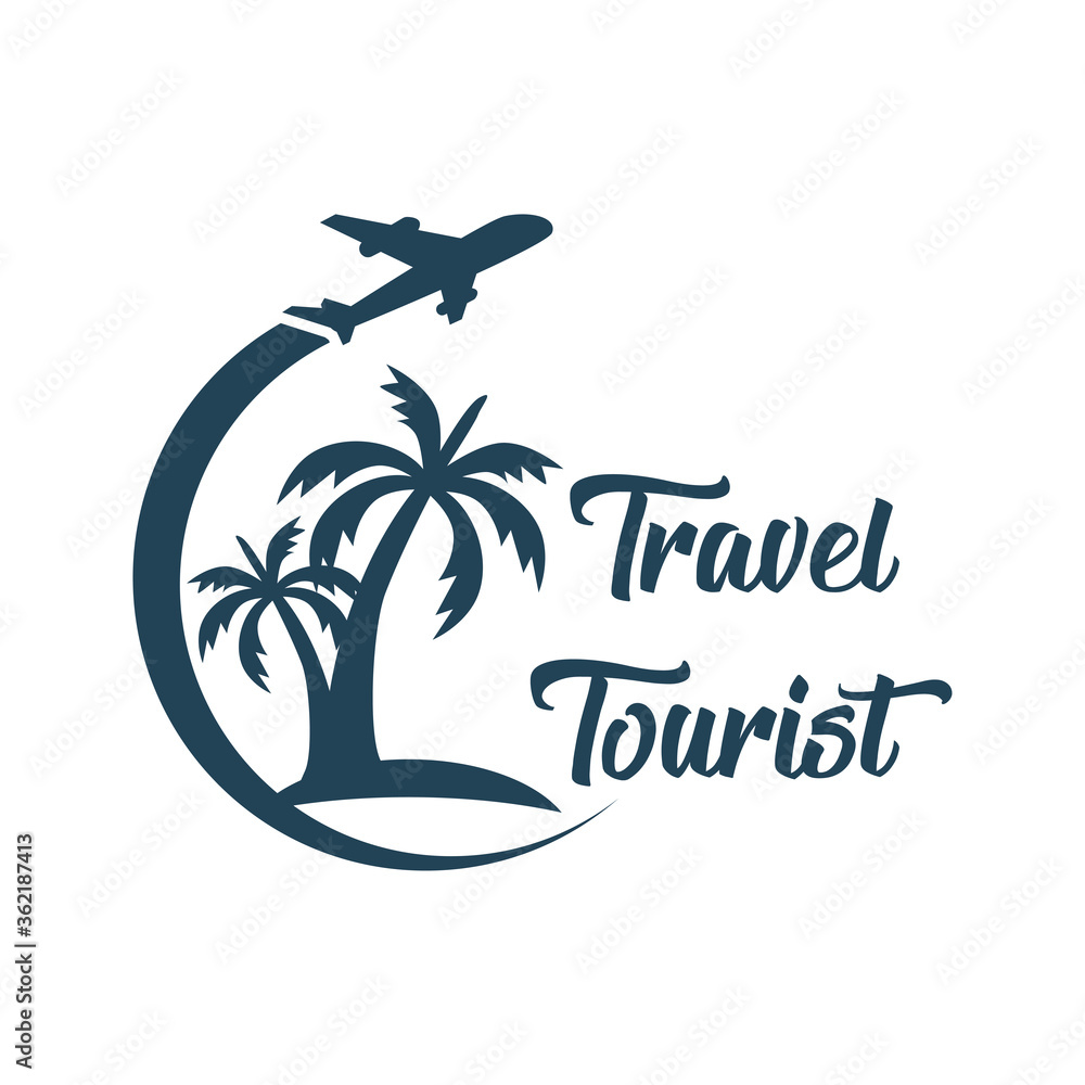 travel tourism logo isolated on white background. vector illustration ...
