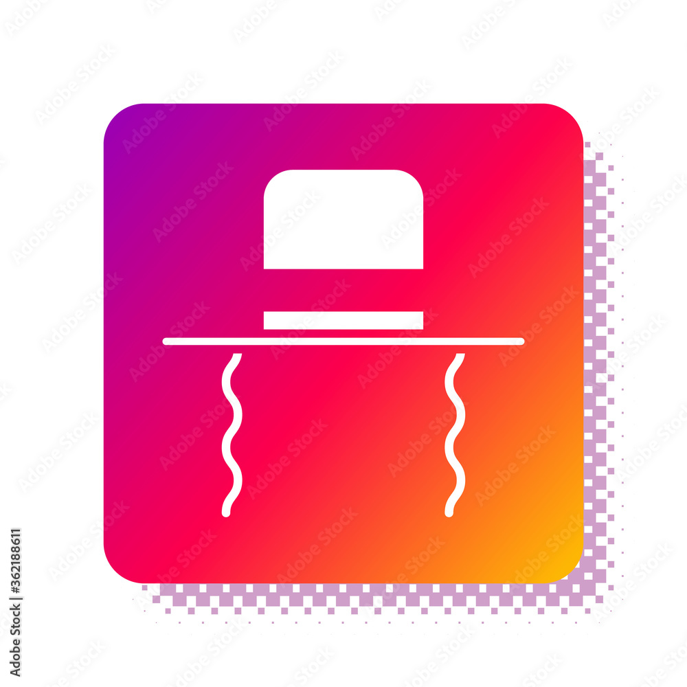 White Orthodox jewish hat with sidelocks icon isolated on white ...
