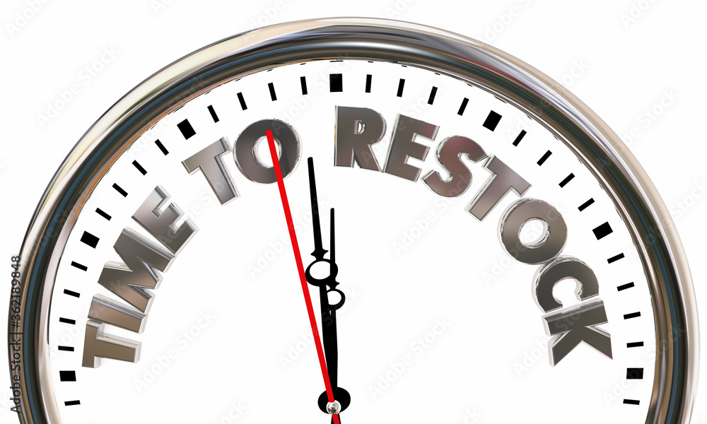 Time to Restock Clock Reorder Products Merchandise Sold Out 3d ...