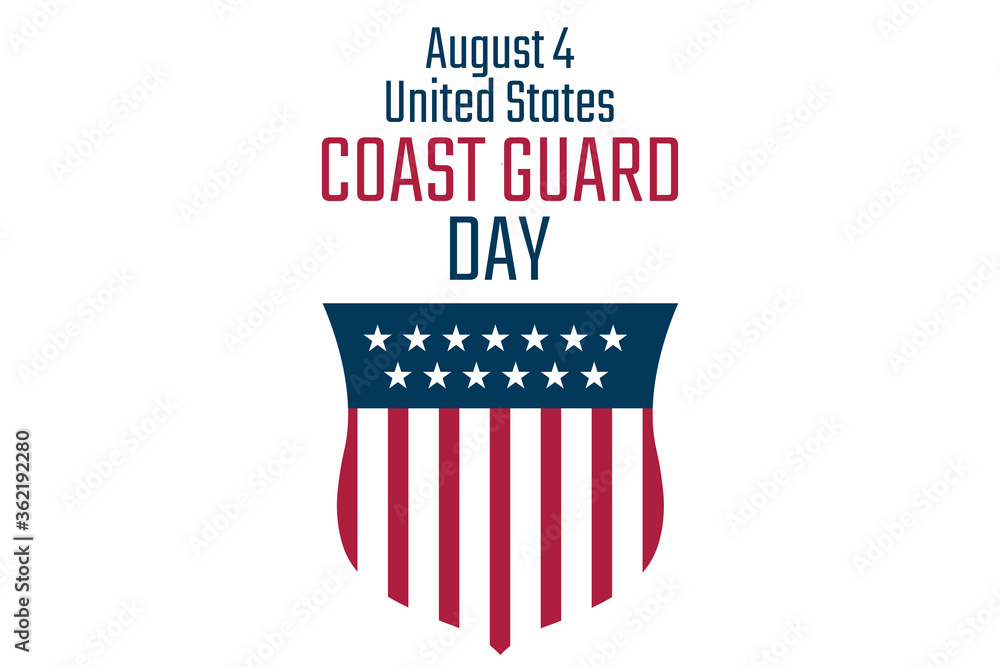 Coast Guard Day. August 4. Holiday concept. Template for background ...