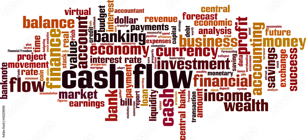 Cash flow word cloud Stock Vector | Adobe Stock