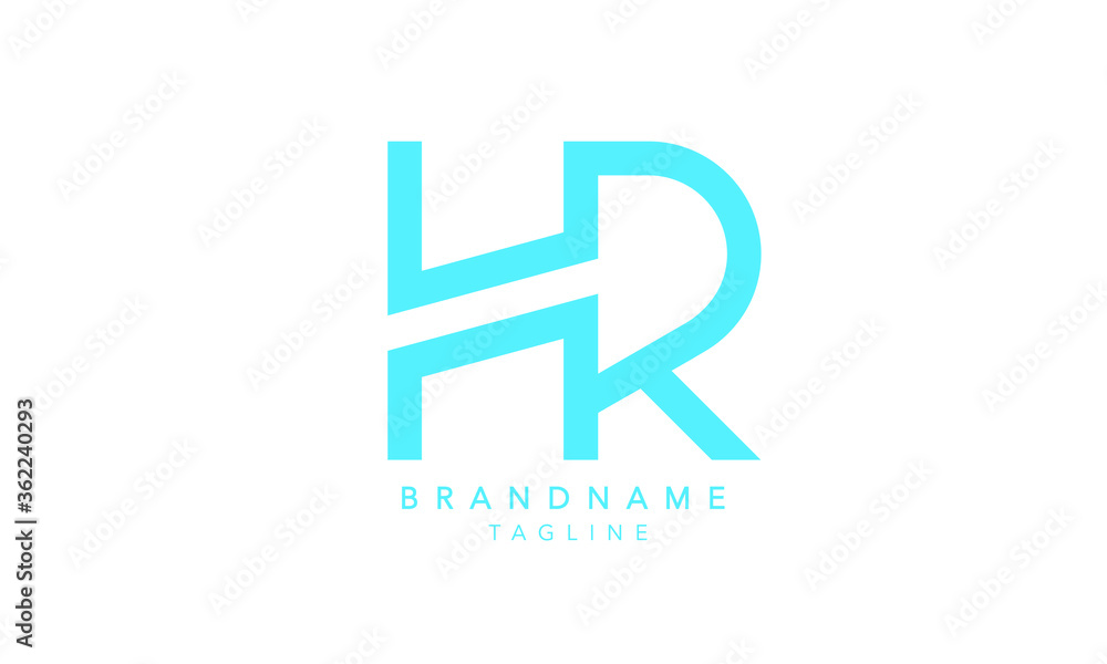 Alphabet letters Initials Monogram logo HR, RH, H and R Stock Vector ...
