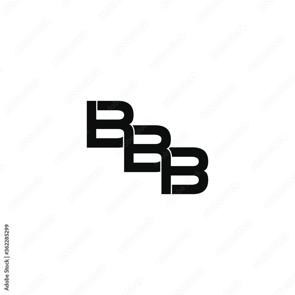 bbb letter original monogram logo design Stock Vector | Adobe Stock