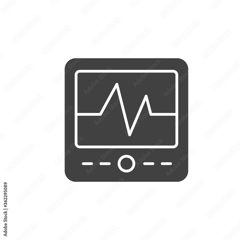 Cardiogram icon. EKG symbol modern, simple, vector, icon for website ...