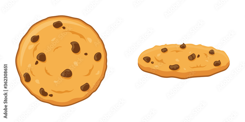 Chocolate chip cookies. Original cookies cartoon vector illustration ...
